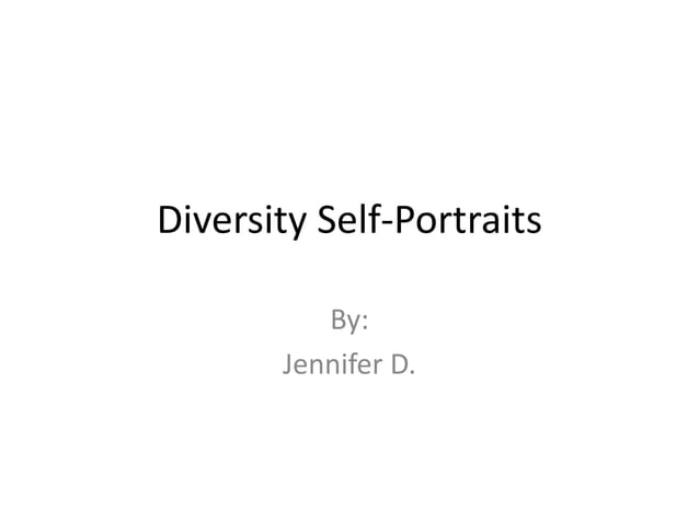 Diversity self portraits | PPTX