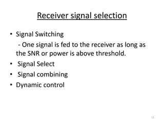 Diversity techniques in satellite communications | PPT