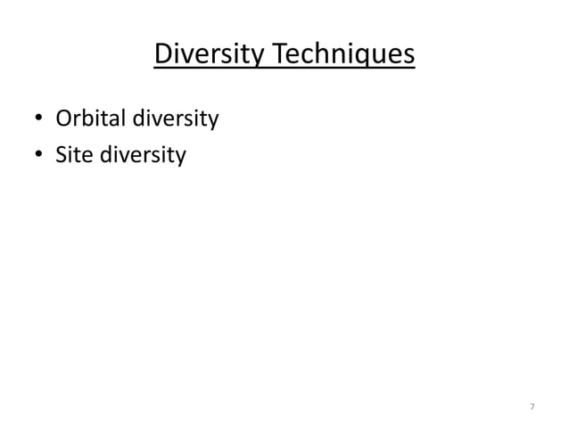 Diversity techniques in satellite communications | PPTX | Geography ...