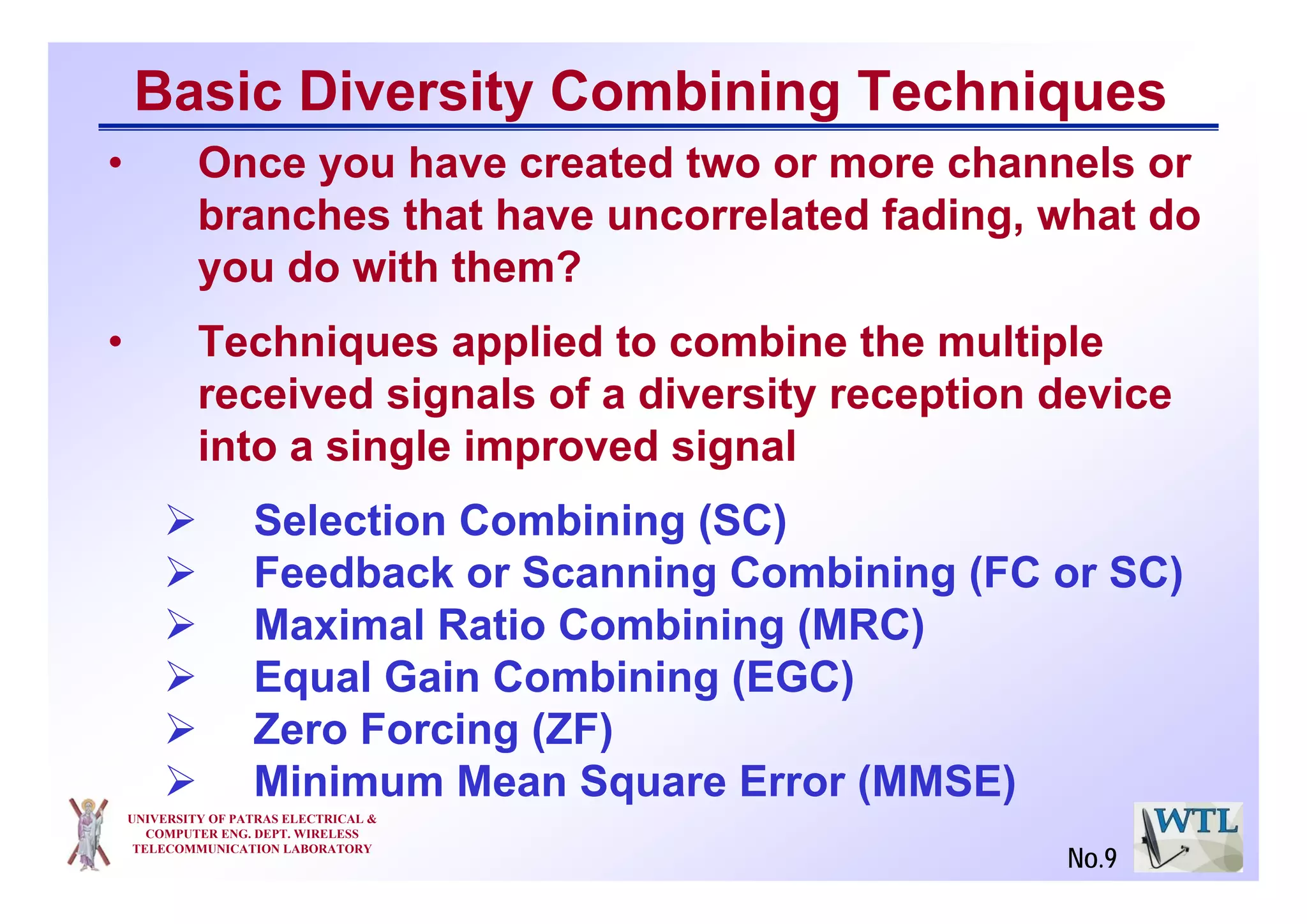 Diversity techniques presentation material | PDF