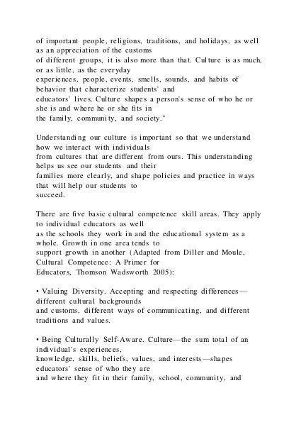 Diversity Toolkit Cultural Competence for Educators Cultu | PDF