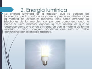 Diversos tipos de energía | PPTX | Power and Energy Industry | Industries