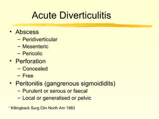 Diverticular disease | PPT | Digestive Disorders | Diseases and Conditions