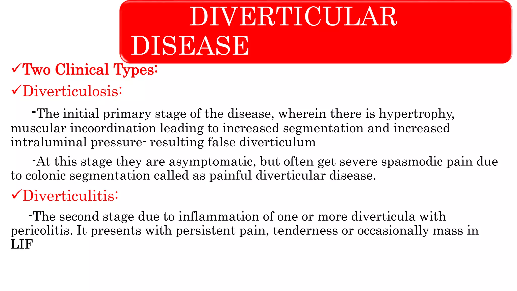 Diverticular Disease-Lower GI Hemorrhage | PPTX