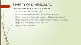 diverticulitis.pptx surgery ppt diverticulitis | PPTX