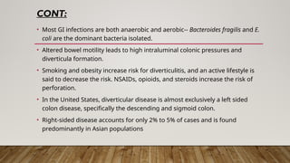 DIVERTICULITIS Types and management .pptx