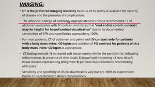 DIVERTICULITIS Types and management .pptx