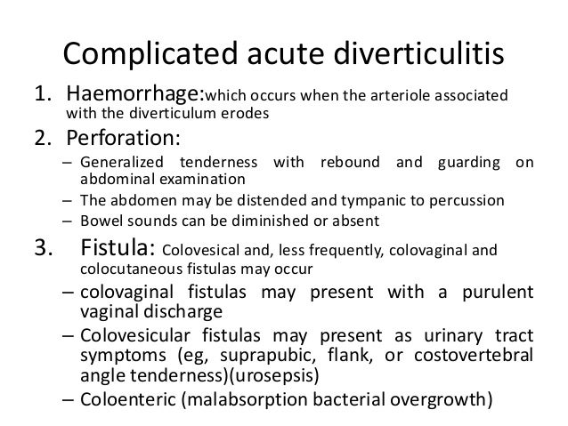 Diverticulosis and diverticular disease | PPT
