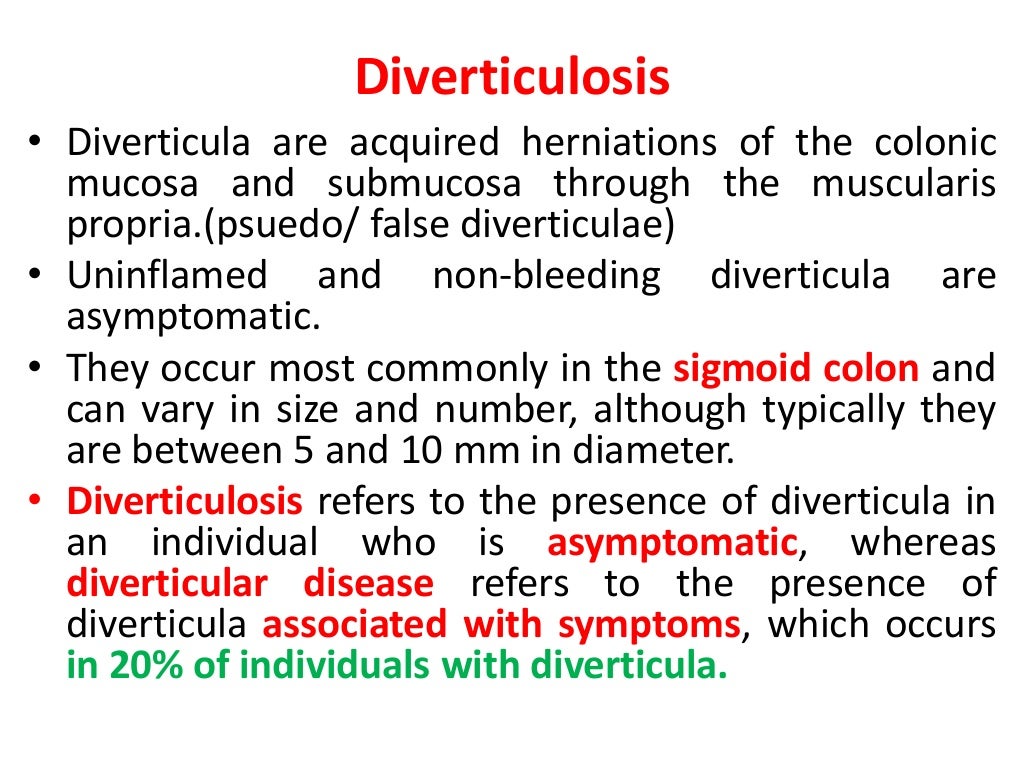 Diverticulosis and diverticular disease | PPTX | Digestive Disorders | Diseases and Conditions