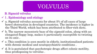 Diverticulosis, volvulus & rectal prolapse | PPTX