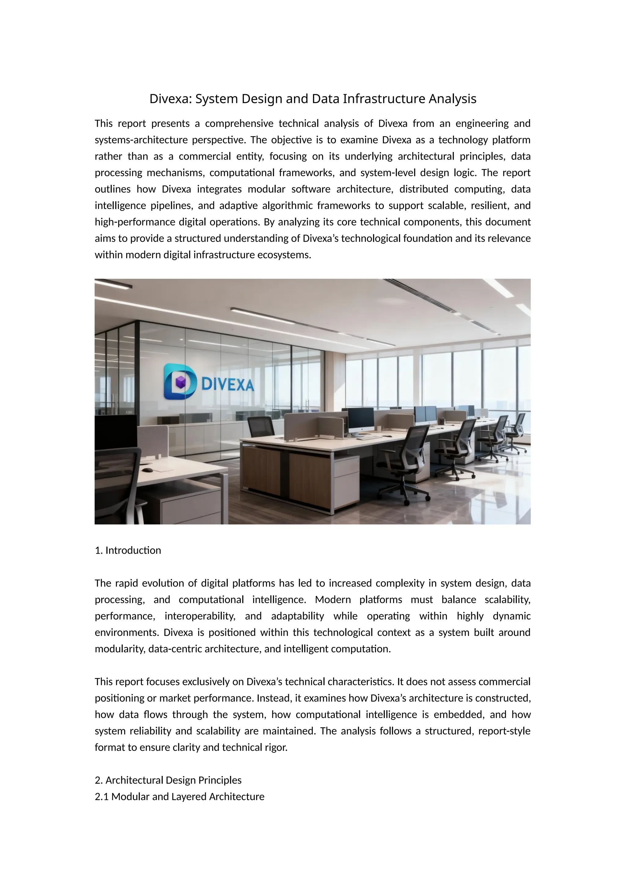 Divexa: System Design and Data Infrastructure Analysis | DOCX