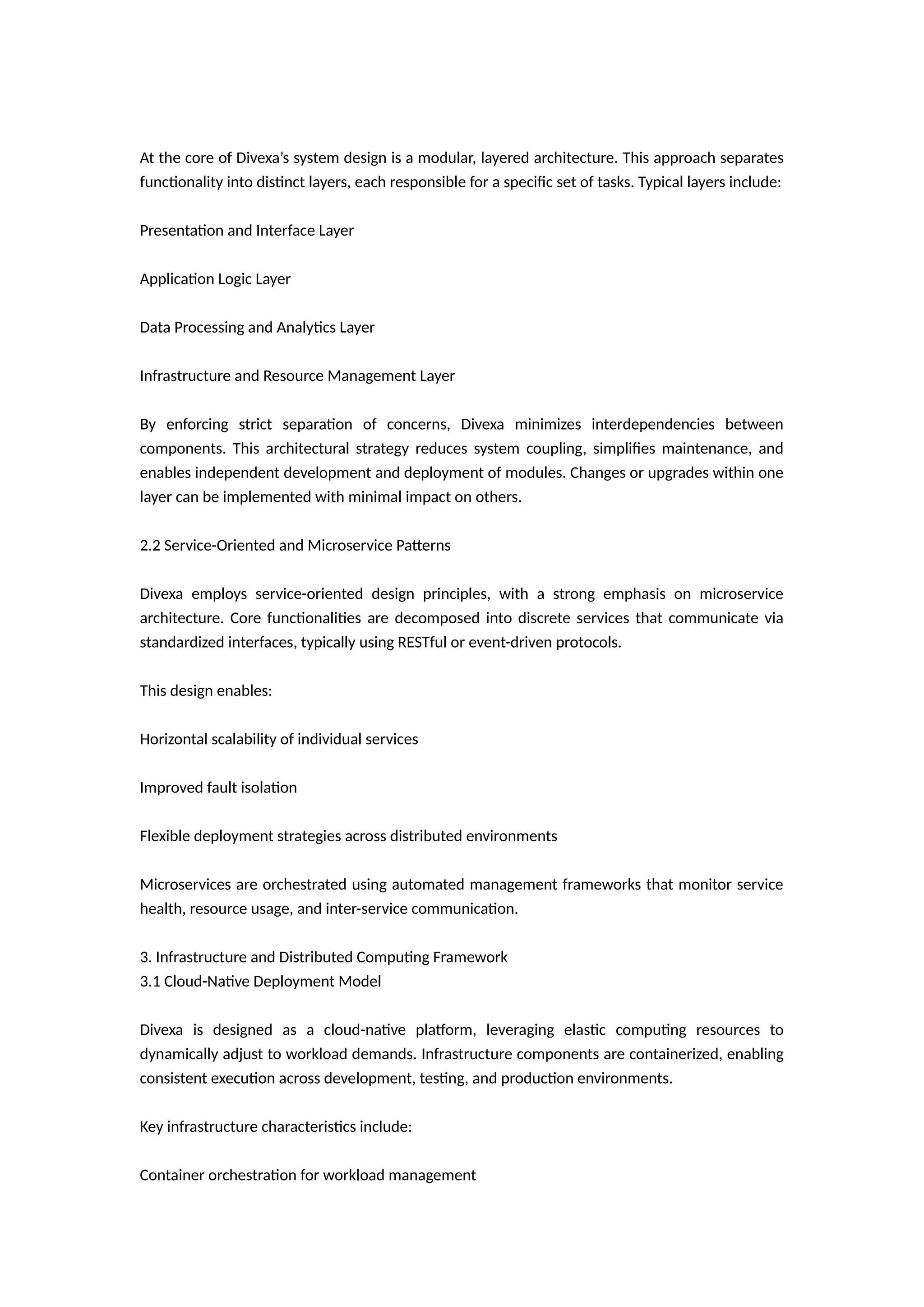 Divexa: System Design and Data Infrastructure Analysis | DOCX
