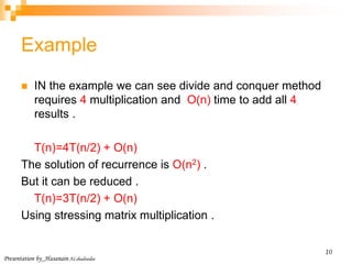 Divide and-conquer multiply two polynomials | PPT
