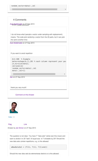 Divide A Data Set Into Sub Data Sets Matlab Answers Matlab Central Pdf