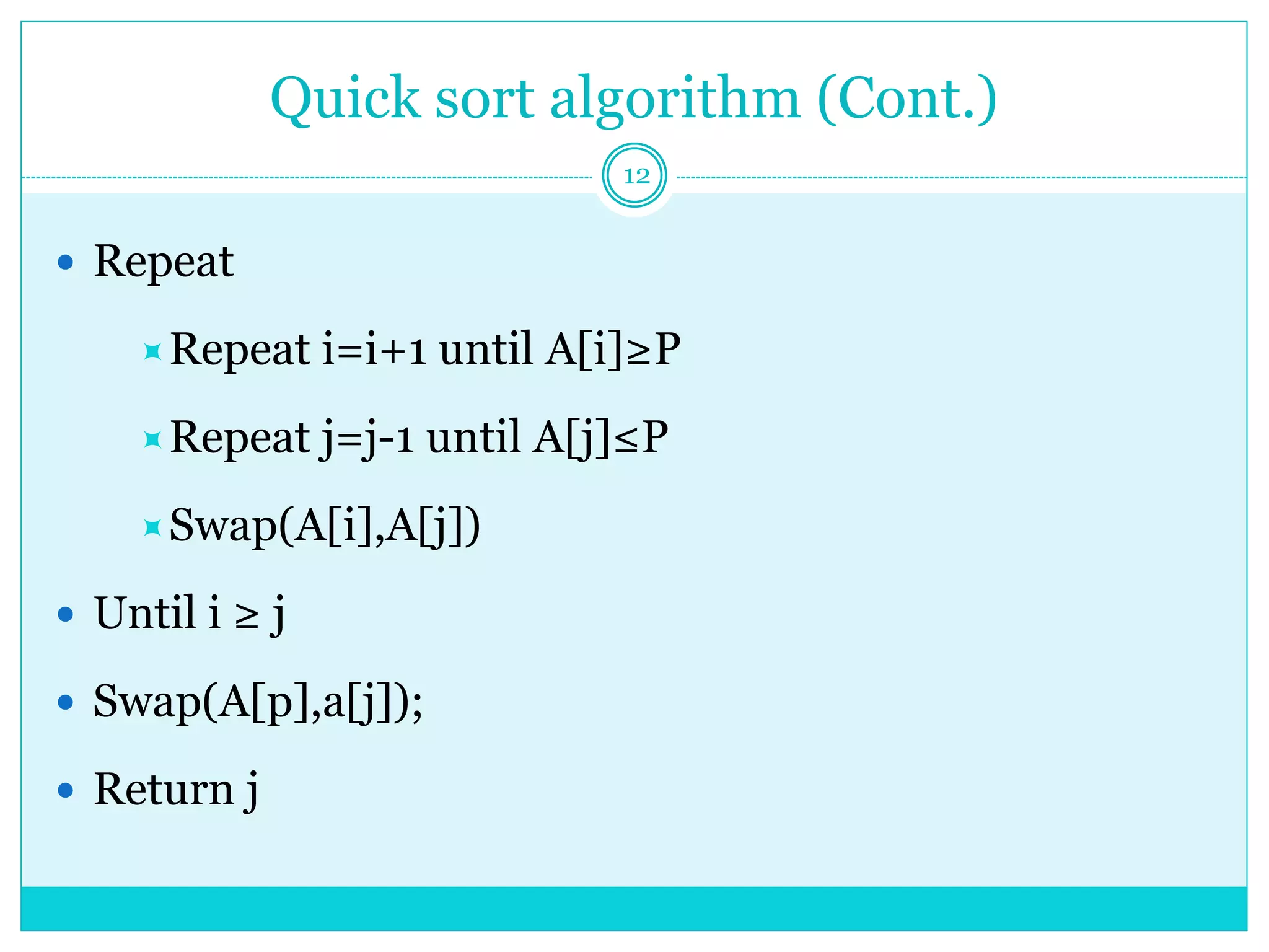 Divide And Conquer Quick Sort Ppt