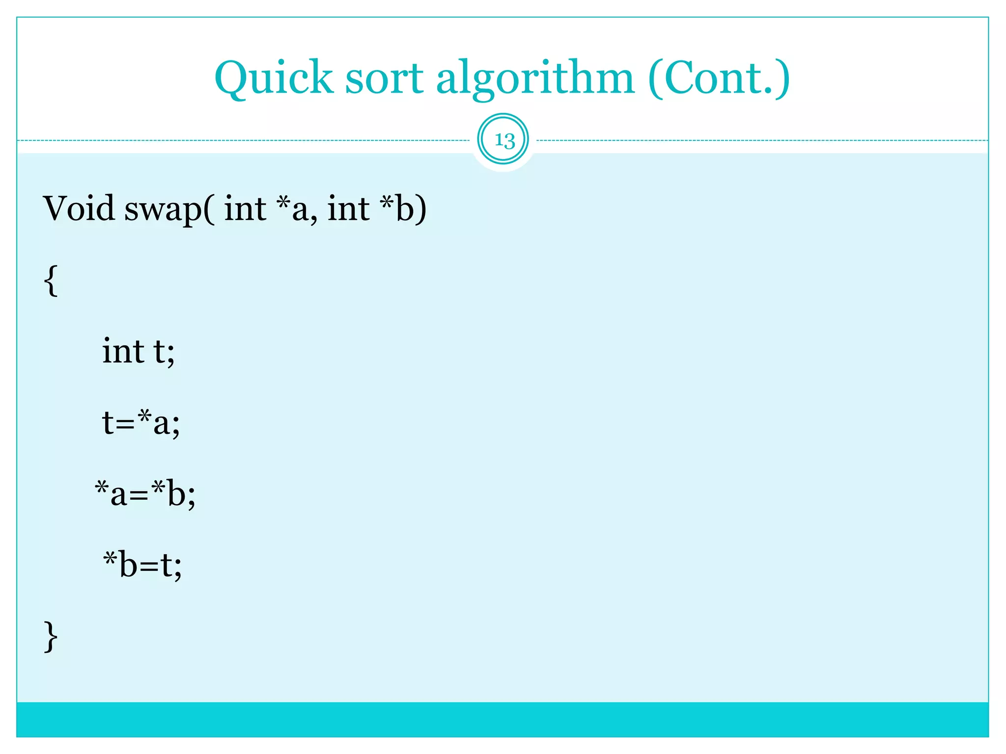 Divide and conquer - Quick sort | PPTX