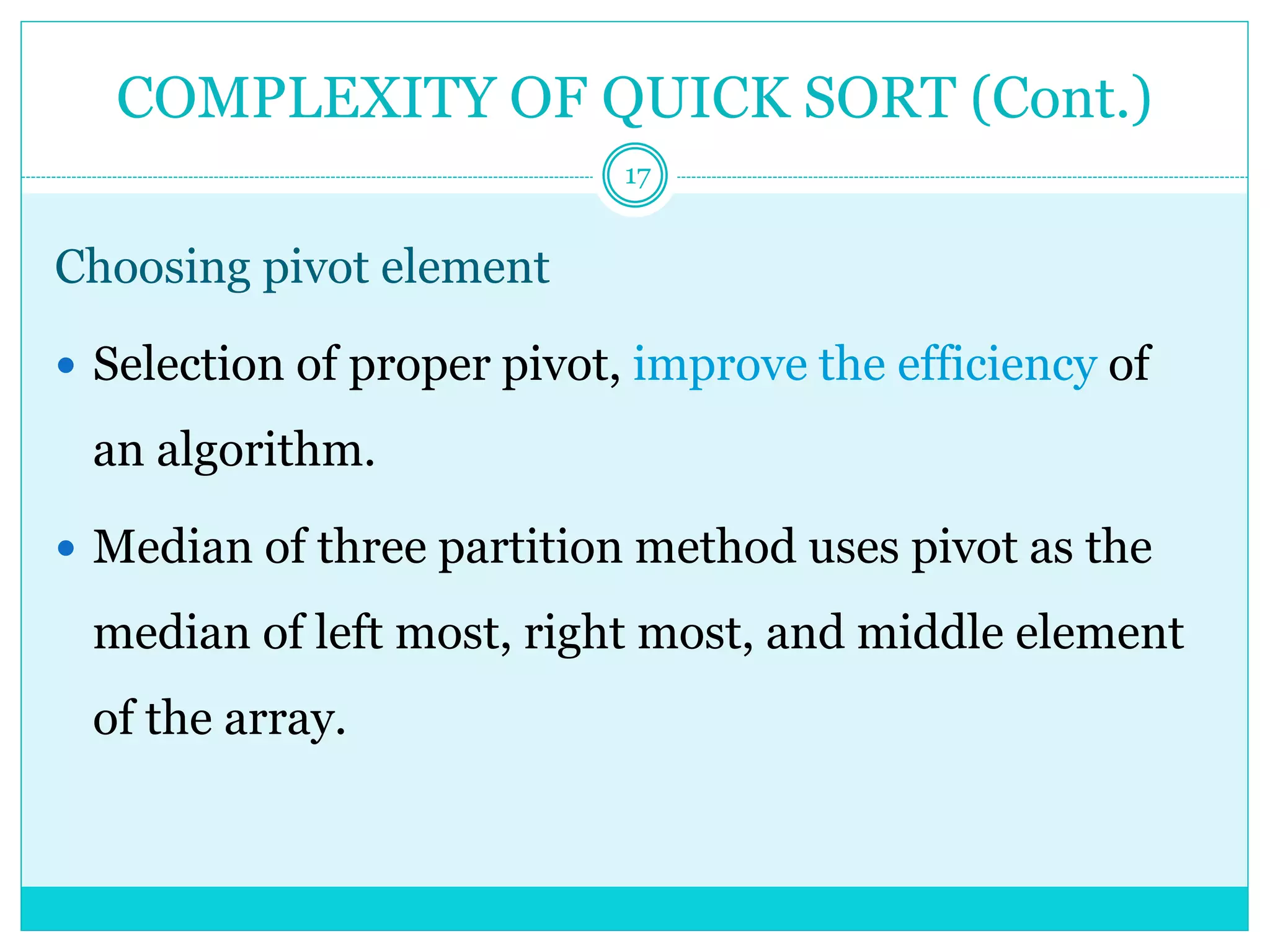 Divide And Conquer Quick Sort Pptx Programming Languages Computing