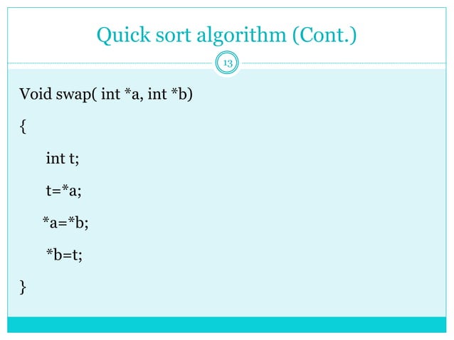 Divide And Conquer Quick Sort Pptx