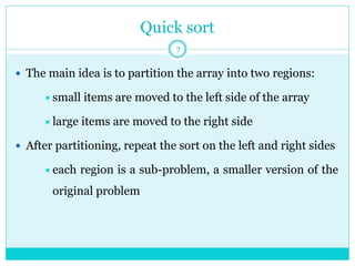 Divide and conquer - Quick sort | PPTX