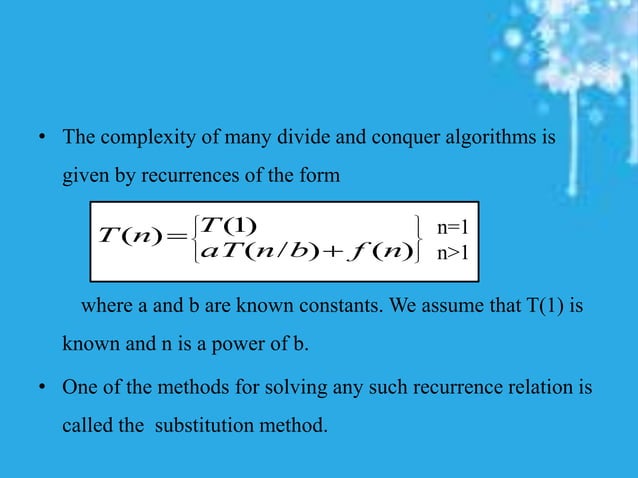 Divide and conquer | PPTX | Programming Languages | Computing
