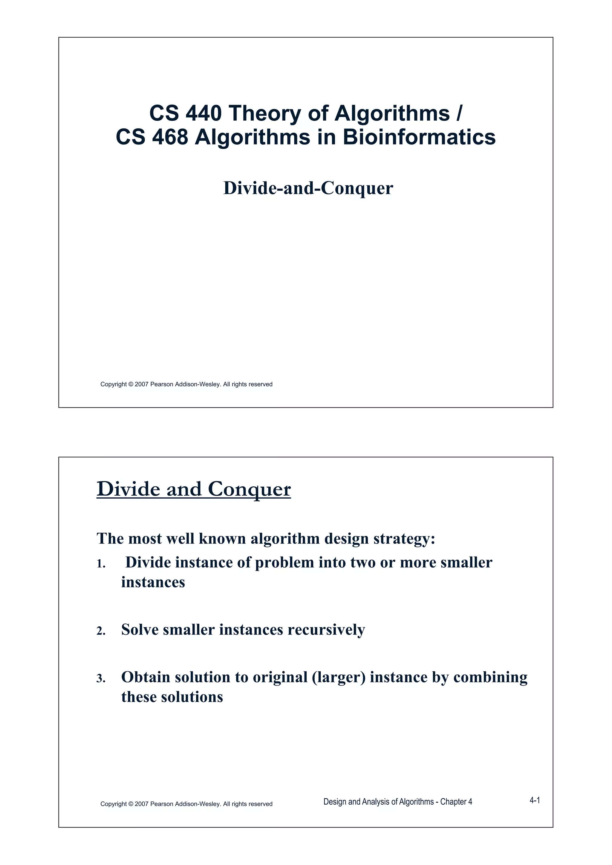 Divide and conquer | PDF | Programming Languages | Computing