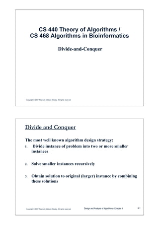 Divide and conquer | PDF | Programming Languages | Computing