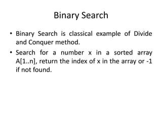 Divide and conquer 1 | PPT