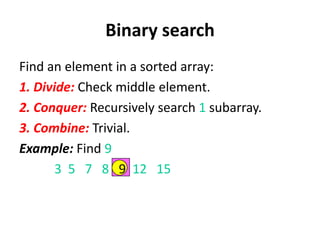 Divide and conquer 1 | PPTX