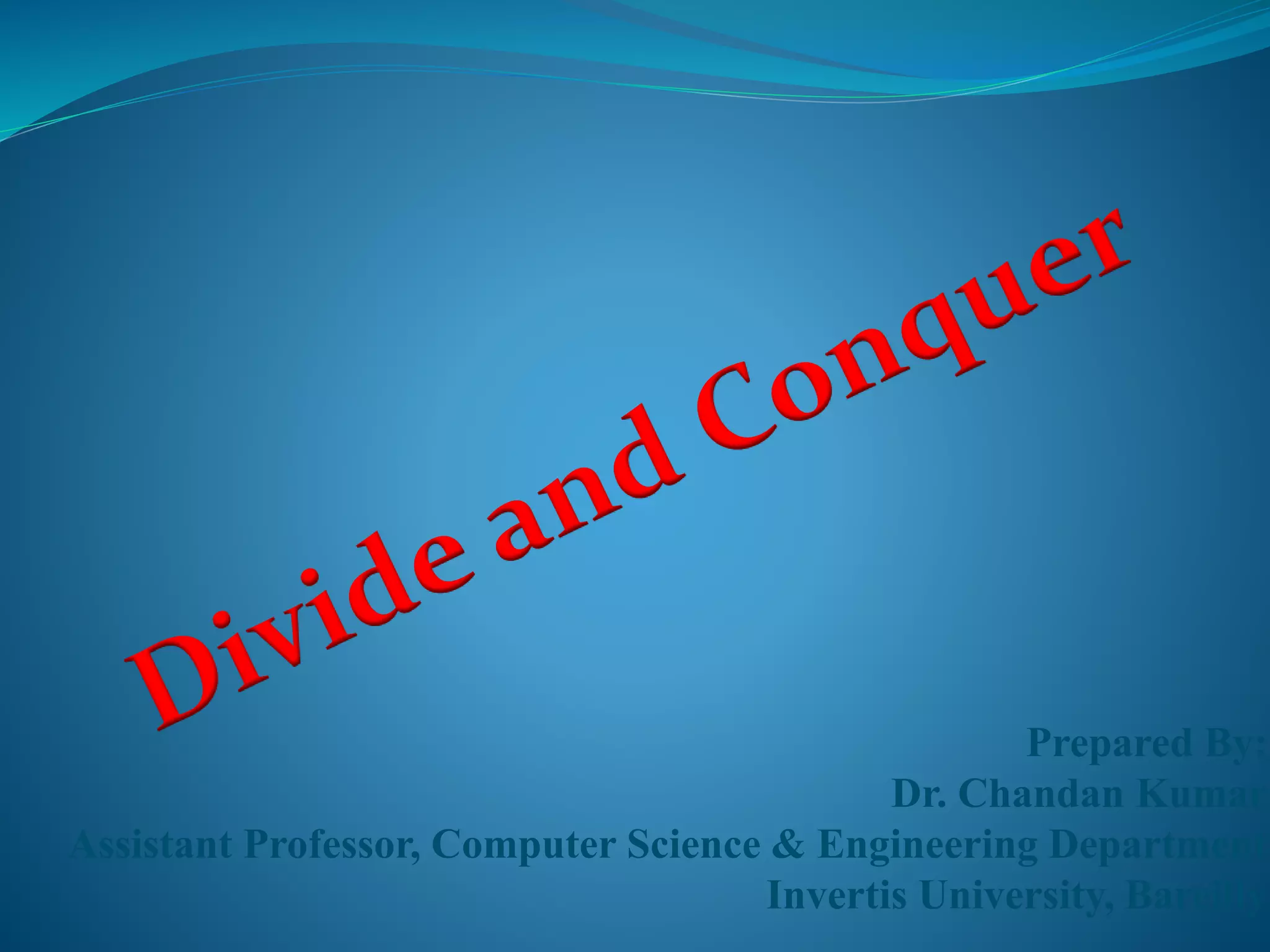 Divide And Conquer Algorithm Ppt 3597