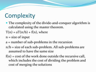 Divide and conquer algorithm | PPT