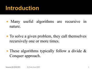 Divide and conquer strategy | PPTX | Technology & Computing
