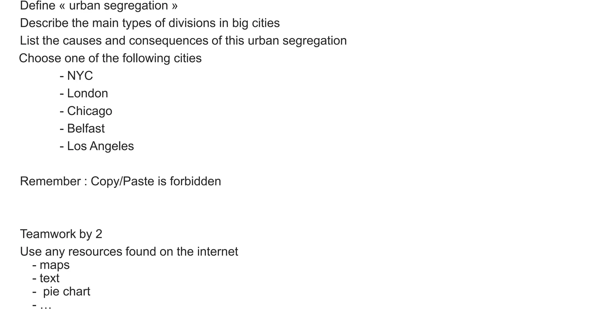 Divided cities | PPTX