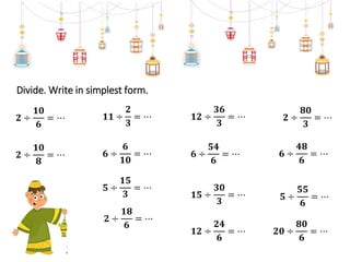 Divideing and multiply whole number by fractions | PPTX
