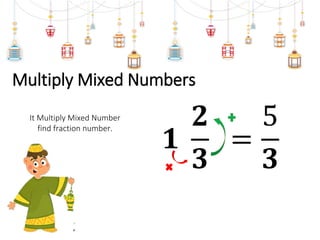 Divideing and multiply whole number by fractions | PPTX