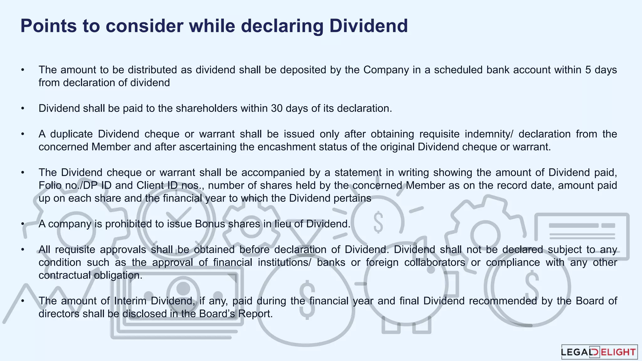 Process for Declaration & Payment of Dividend | PPTX