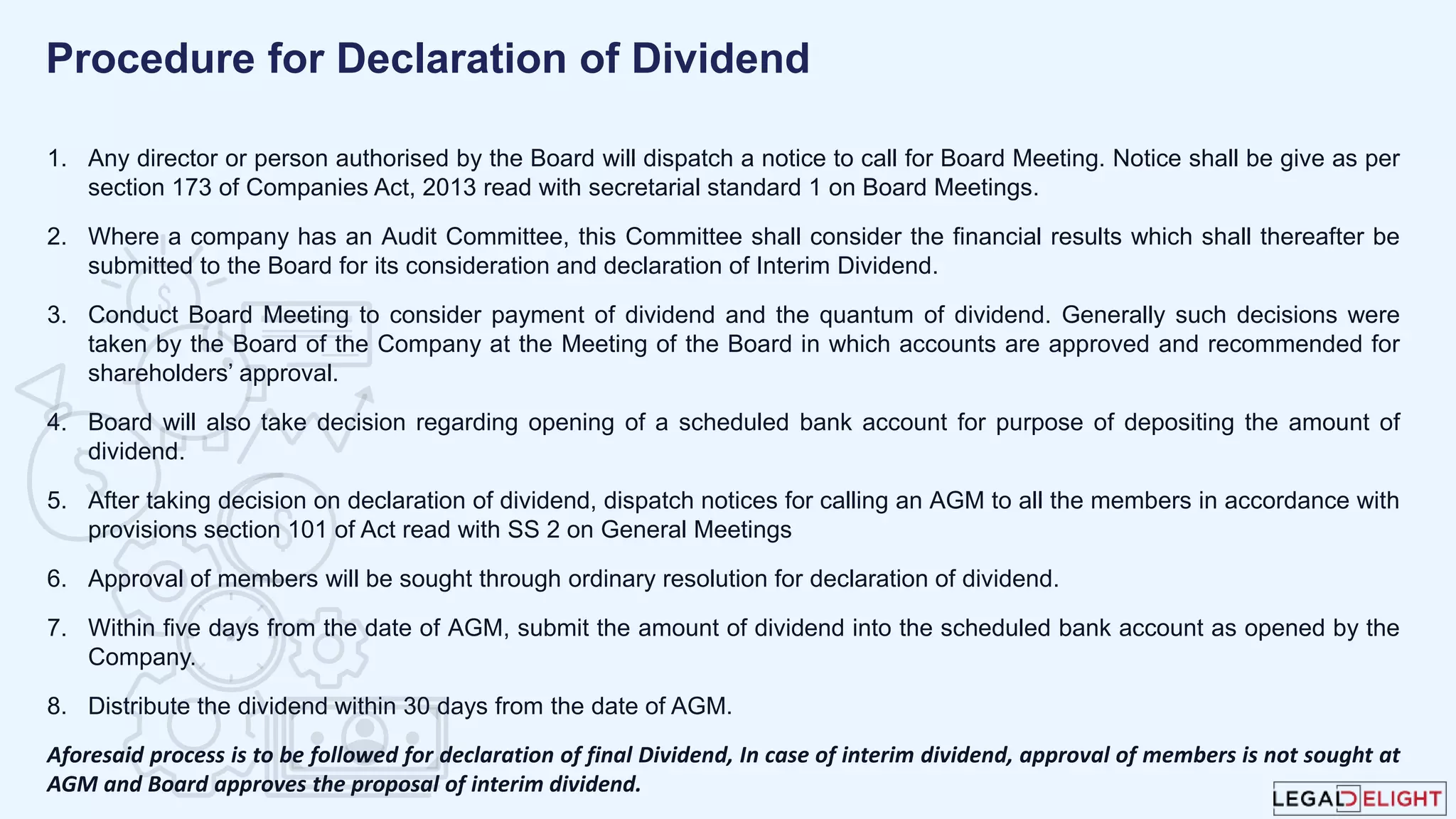 Process for Declaration & Payment of Dividend | PPTX