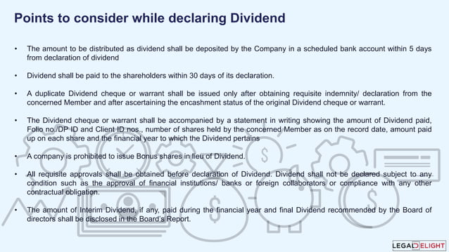 Process for Declaration & Payment of Dividend | PPTX