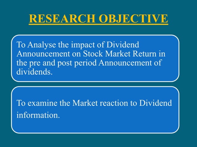 Dividend announcement | PPT