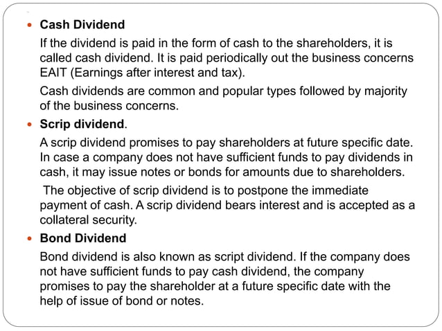 Dividend Decision | PPTX | Stocks and Bonds | Personal Investing