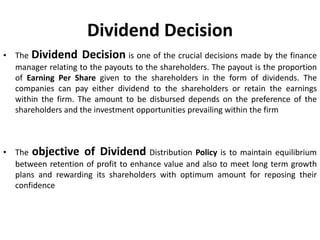 Dividend decision | PPT