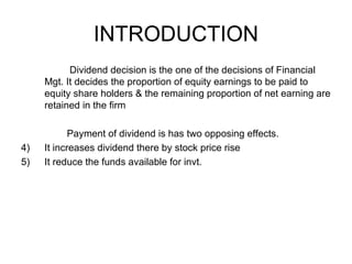 Dividend decisions | PPT