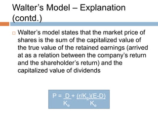 Dividend decision theories | PPTX