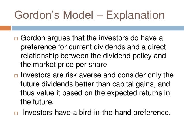 Dividend decision theories
