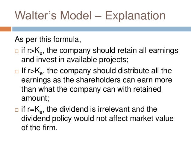 Dividend decision theories