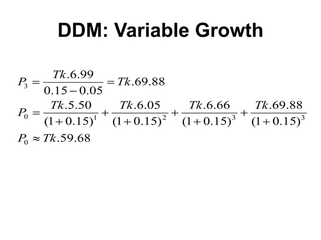 Dividend Discount Model (DDM) of Stock Valuation | PPTX