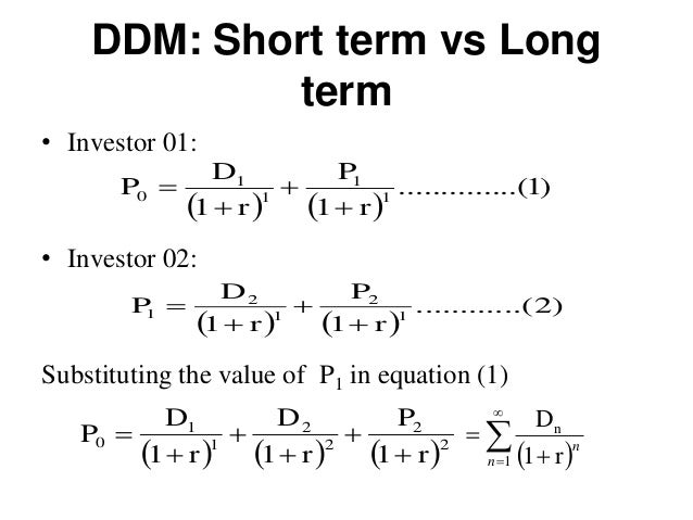 Dividend Discount Model (DDM) of Stock Valuation