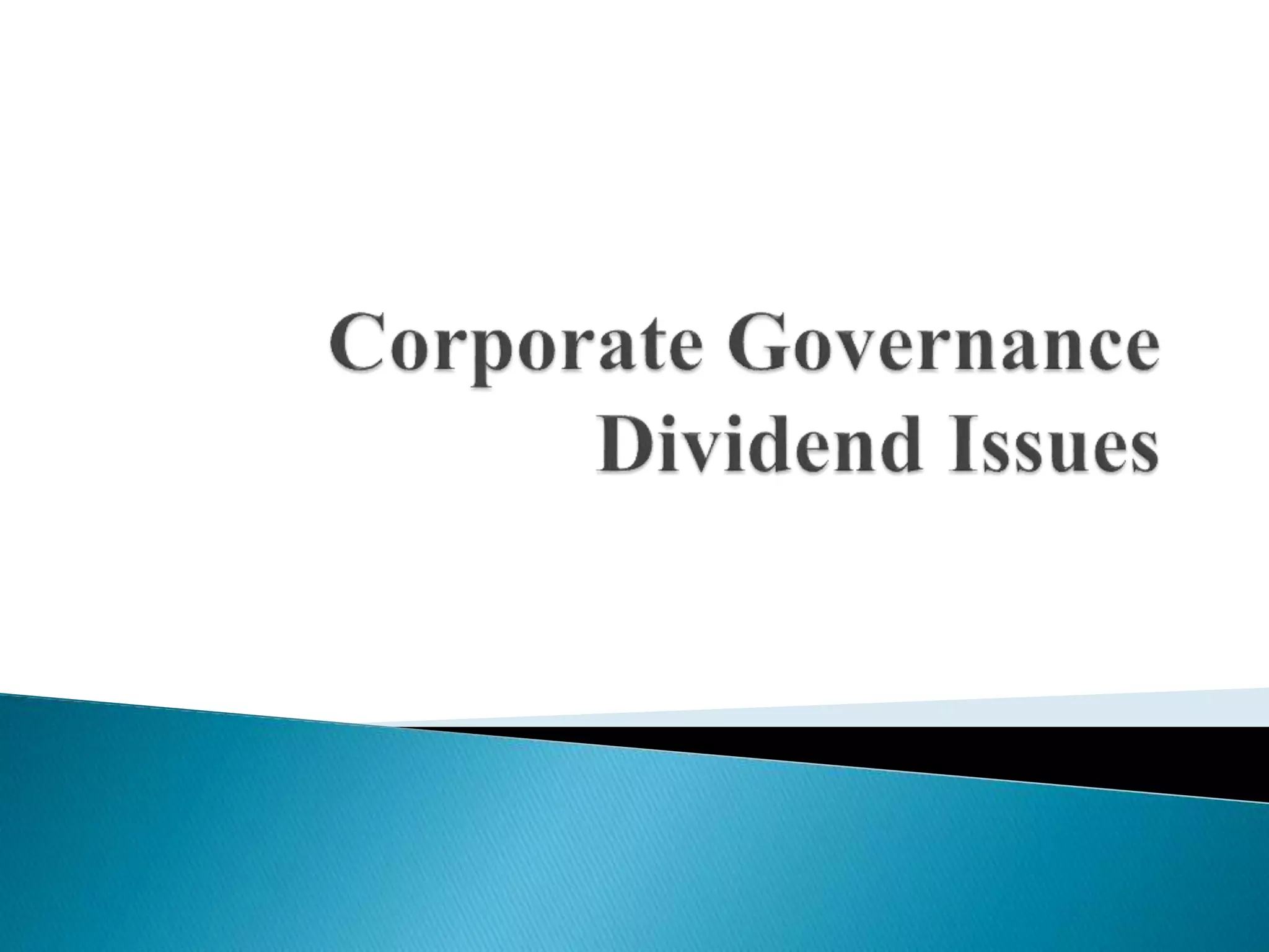 Dividend issues | PPTX