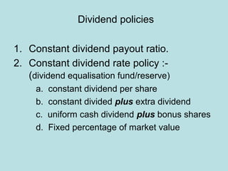 Dividend Policy | PPT