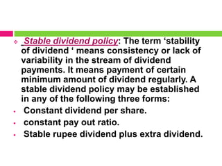 Dividend policy | PPTX