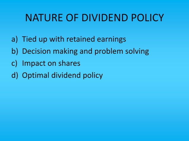 Dividend policy | PPT
